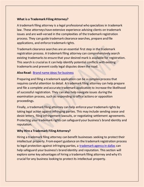 Ppt The Role Of A Trademark Filing Attorney In Protecting Your