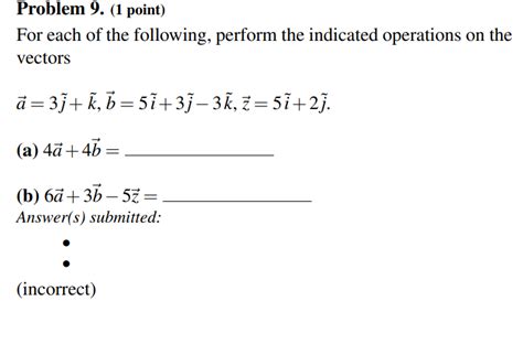 Solved Problem 9 1 Point For Each Of The Following Chegg Com