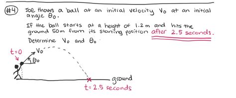 solved 4 joe thows a ball at an initial velocity v0 at an