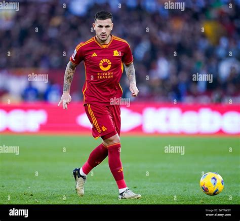 Rome Italy 17th Mar 2024 Leandro Paredes Of As Roma In Action