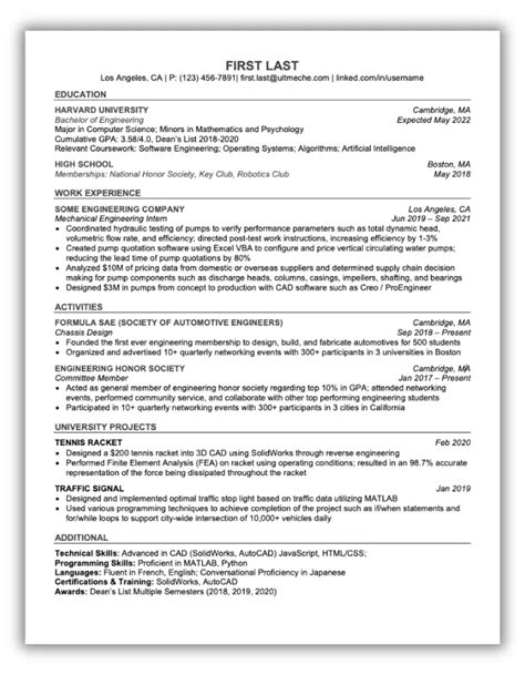 Ejemplos de currículum harvard para destacar tus logros Armá Tu CV