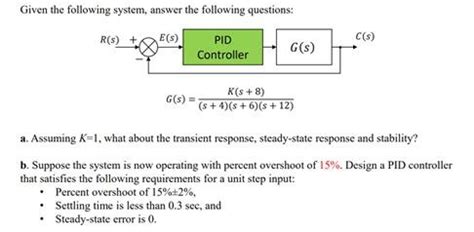 Solved Given The Following System Answer The Following Chegg