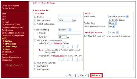 Draytek Vigor 2910 Series Directcall