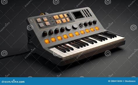 minimalist portable mini synth slim and sleek 3d model and render