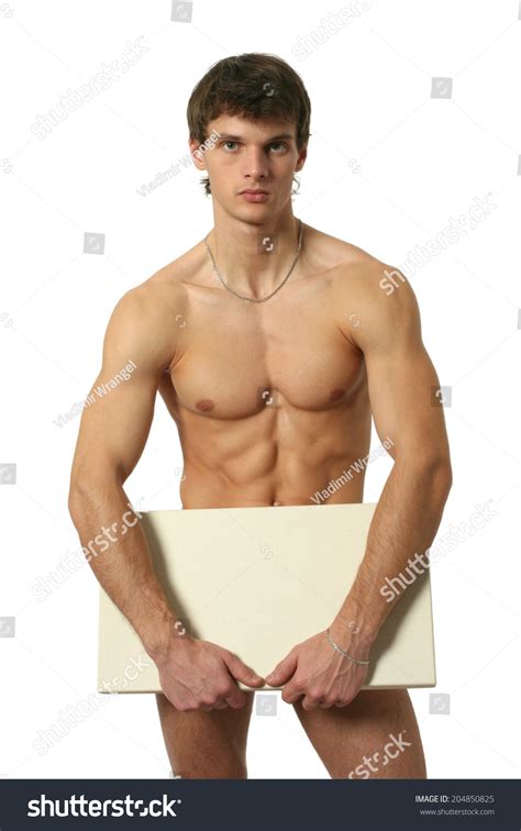 Muscular Man With Copy Space Blank Billboard Over Royalty Free Licensable Stock Photos