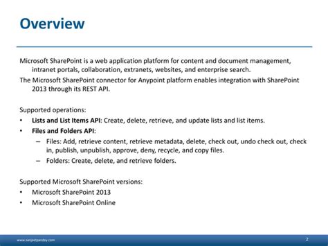 Query Operation In Microsoft Sharepoint Using Mule Esb Pptx