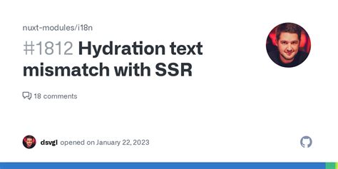 Hydration Text Mismatch With Ssr · Issue 1812 · Nuxt Modulesi18n · Github