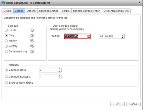 solved vsc 6 1 not able to save backup job netapp community