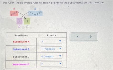 solved use cahn ingold prelog rules to assign priority to