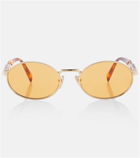 Oval Sunglasses In Brown Prada Mytheresa