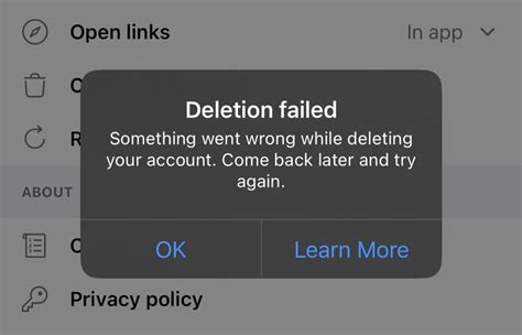 Ios Delete Account Error Rbugs