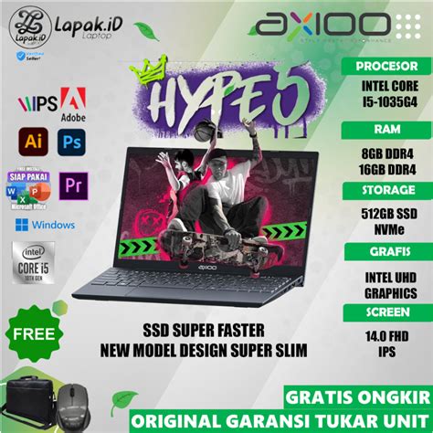 Jual Laptop Gaming Axioo Hype Intel Core I G Gb Gb Fhd Ips Win New Shopee