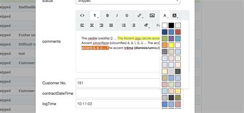 Wysiwyg Editor With Font Colorpicker Phpgrid Php Datagrid