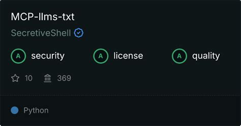 github secretiveshell mcp llms txt mcp server for secretiveshell