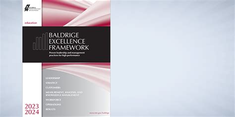 New 2023 2024 Baldrige Excellence Framework Includes The 2021 2022 Criteria For Performance
