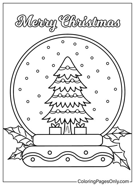 Más De 30 Páginas Para Colorear De Bolas De Nieve Pdf Imprimible
