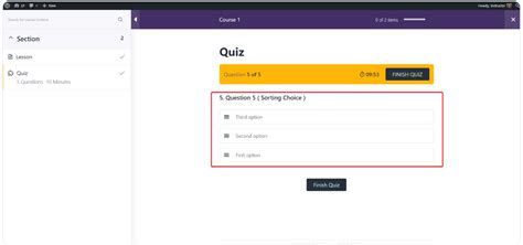 sorting choice add on for learnpress thimpress