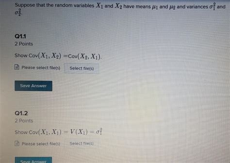 solved suppose that the random variables x1 and x2 have