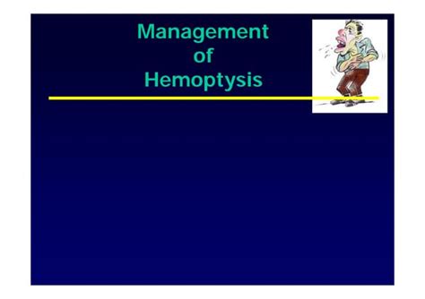 Hemoptysispdf For Medical Student Pg Study Pdf