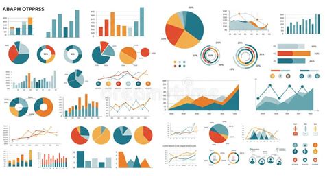 Various Data Visualizations Display Diverse Chart Types Bar Pie Line