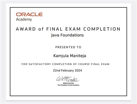 maniteja kamjula on linkedin javaprogramming javafoundation oracle