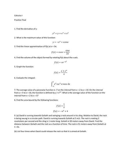 Calc Final Practice Warning TT Undefined Function Warning TT