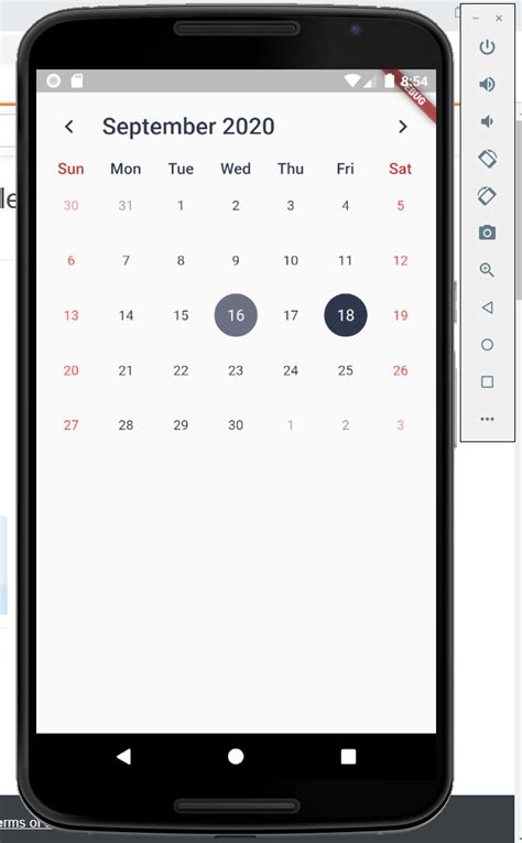 Android How Can I Customize The Size Of Calendar In Flutter Table