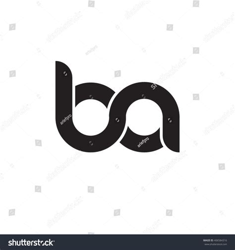 Initial Letter Ba Linked Circle Lowercase Stock Vector Royalty Free 406584316