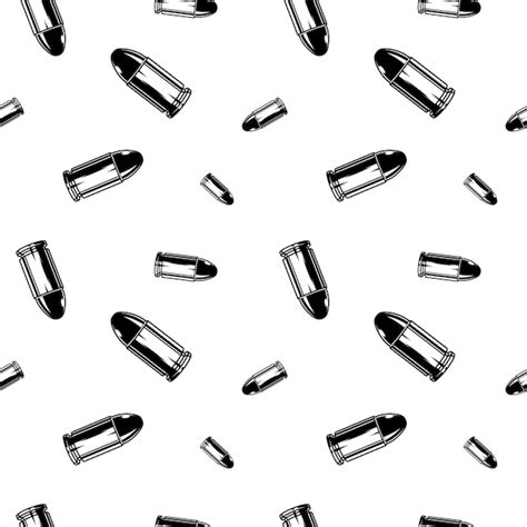 Premium Vector Black And White Bullets Pattern Seamless Background Texture Premium Vector Black And White Bullets Pattern Seamless Background Texture