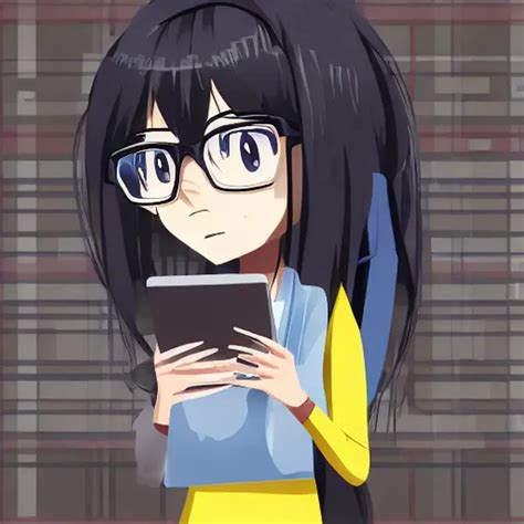 Nerdy Anime Girl Computer Hd Wallpaper Tv Computers Night Indoors