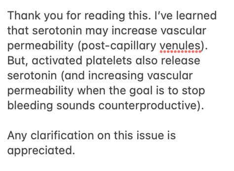 Serotonin And Vascular Permeability Serotonin Can Increase Vascular