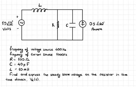 Solved Frequency Of Voltage Source Is 400Hz And Frequency Of Chegg Com