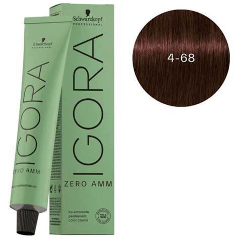 Igora Zero Amm 4 68 Castaño Medio Castaño Rojo Schwarzkopf 60ml