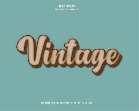 Premium Vector | Vintage script editable text effect