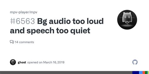 Bg Audio Too Loud And Speech Too Quiet · Issue 6563 · Mpv Playermpv