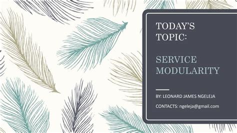 Service Modularity Ppt