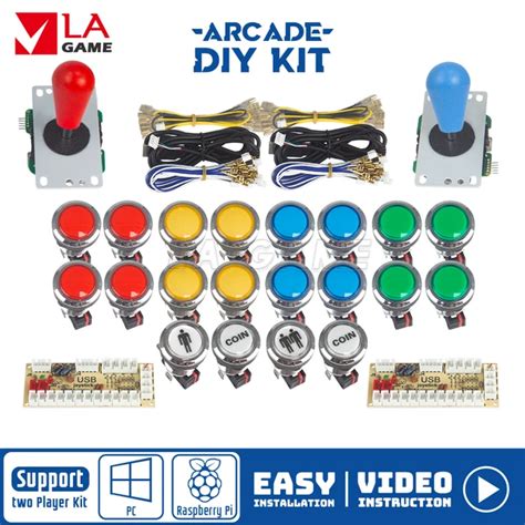 arcade diy mando usb pc raspberry pi bartop arcade buttons led arcade