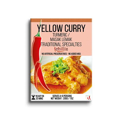 Chilliz Yellow Curry Paste 200 Gram