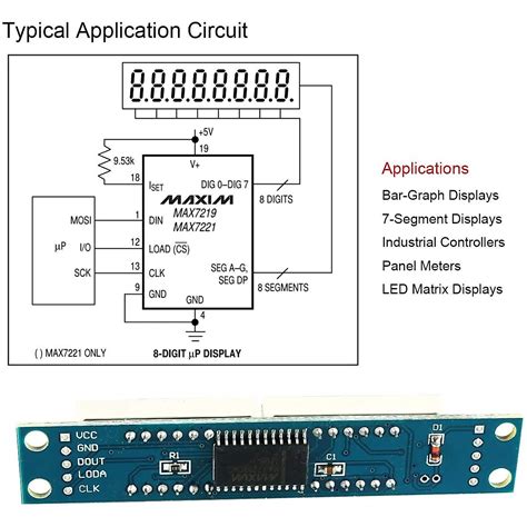 Devmo 4pcs 8 Digit 7 Segment Module Max7219 8 Bit Digital Segment Tube