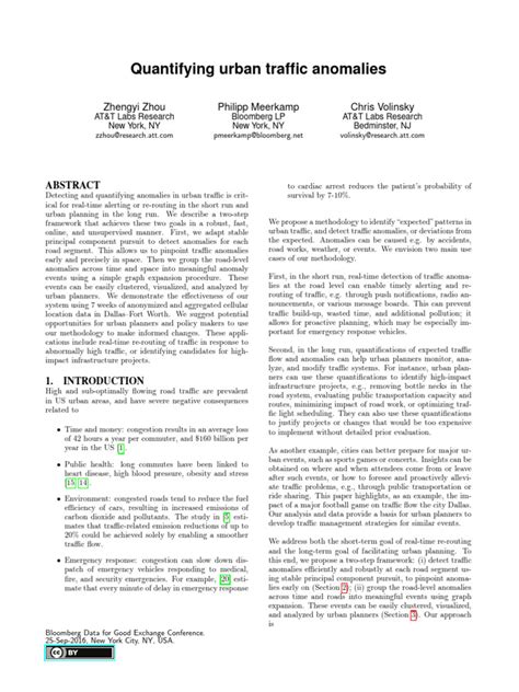 Quantifying Urban Traffic Anomalies Pdf Principal Component Analysis Outlier