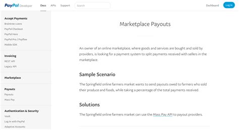 Paypal Mass Pay Api Marketplace Stack