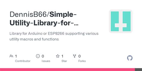 GitHub DennisB Simple Utility Library For Arduino Library For Arduino Or ESP Supporting