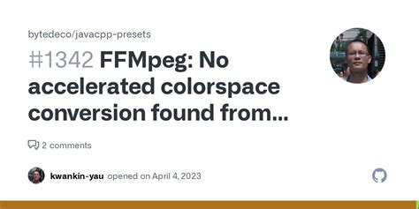 Ffmpeg No Accelerated Colorspace Conversion Found From Yuv420p To