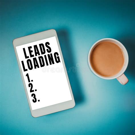 Hand Writing Sign Leads Loading Word For Initiating Customer Regards With The Generating