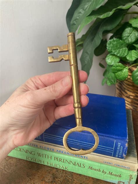 Brass Skeleton Key Etsy