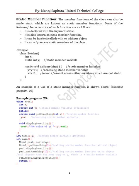 C Note Part2 Pdf Class Computer Programming Inheritance Object