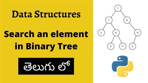 7 6 search an element in binary tree data structures and algorithms in telugu nerchuko