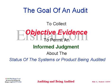The Goal Of An Audit