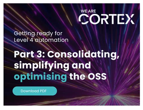 Consolidating Simplifying And Optimising The Oss Part 3 We Are Cortex