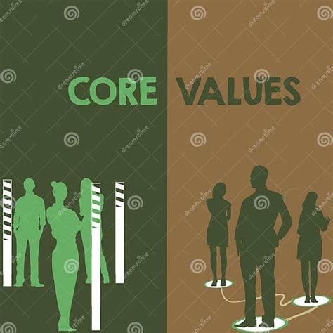 Conceptual Display Core Values Business Idea Principles Which Guide